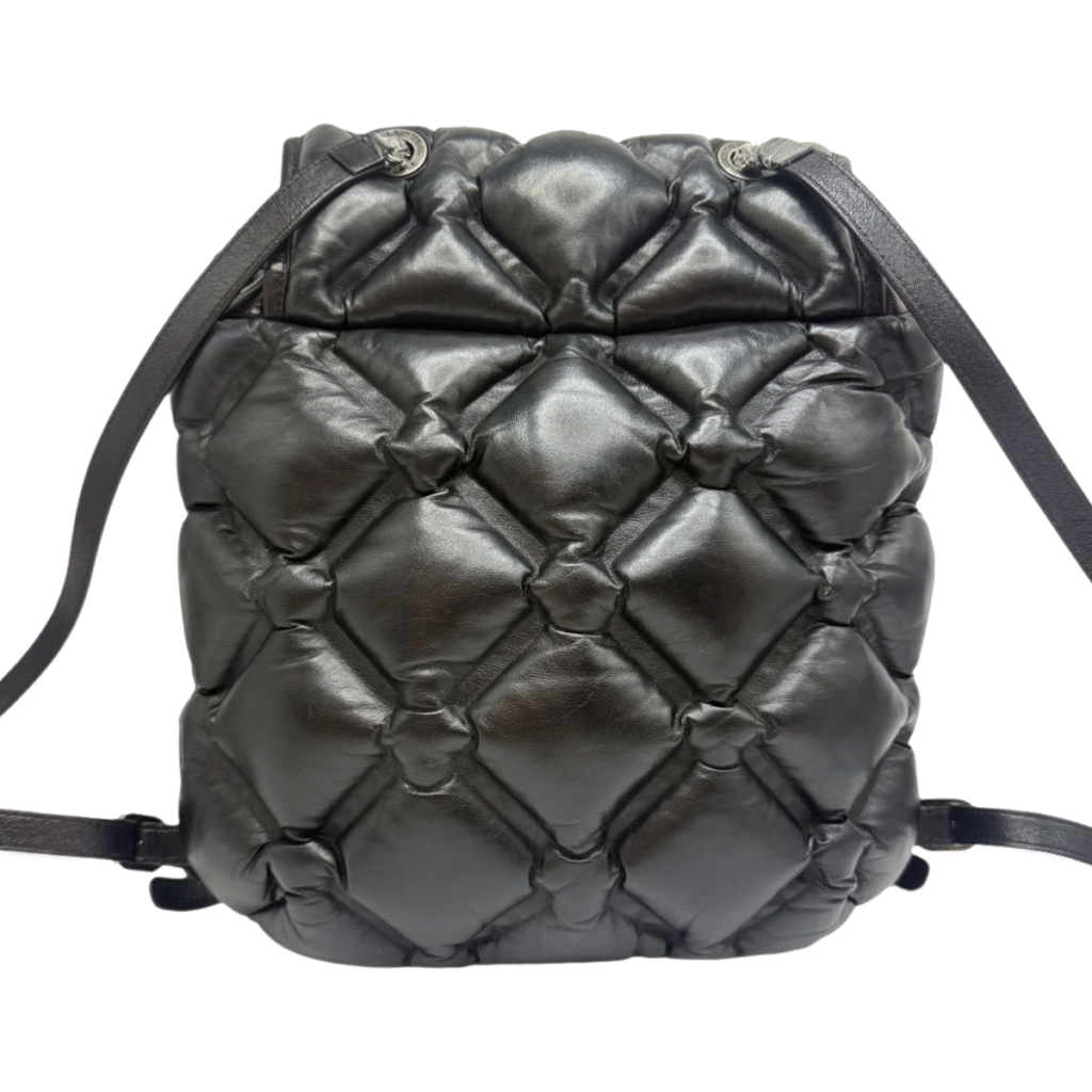 Chanel Coco Neige Puffy Small 99% New Black Backpack 23 Series Lambskin ...